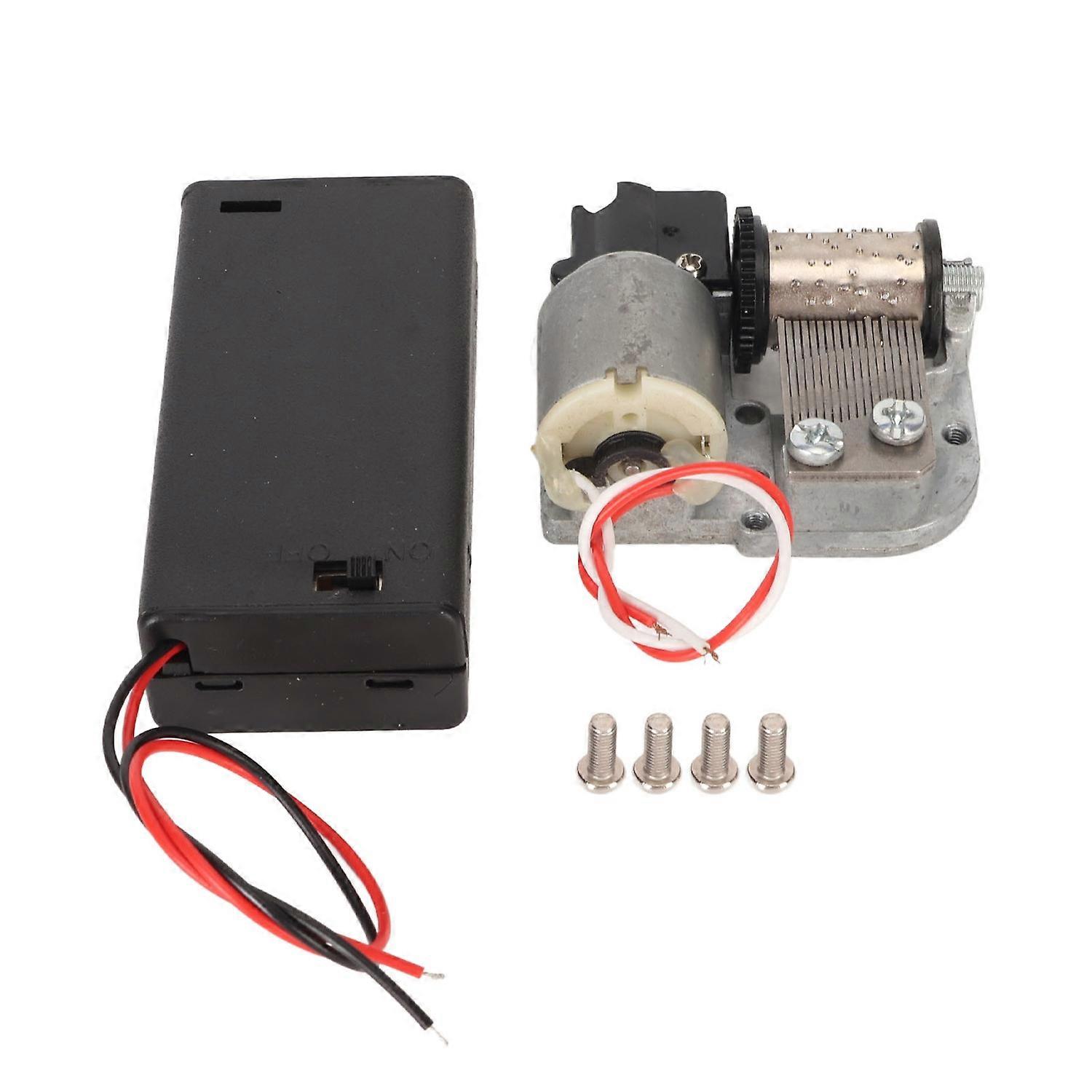 DIY Clockwork Music Box Battery Powered Soothing Music 18 Note Musical ...