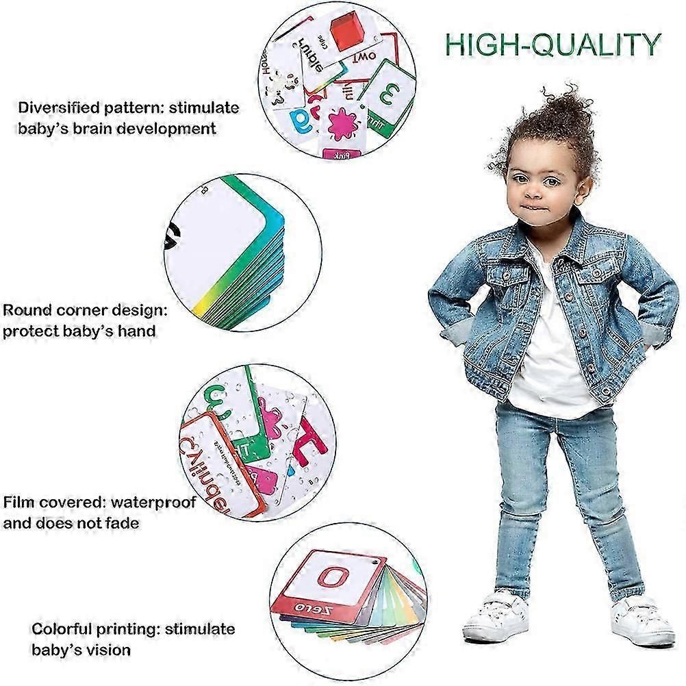 4 Set Flash Cards Kids Early Learning Numbers Alphabets Colors And ...