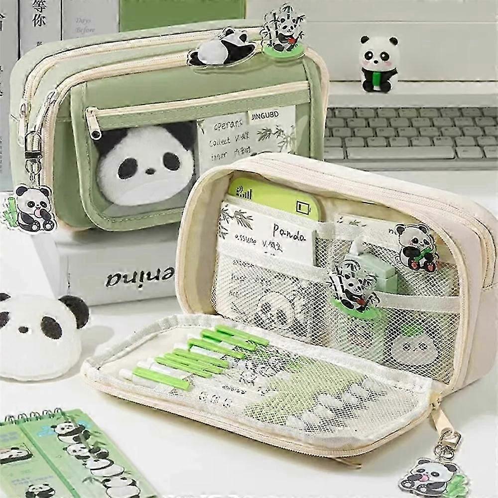 Large Capacity Cute Panda Pencil Case - Aesthetic Pencil Pouch with ...
