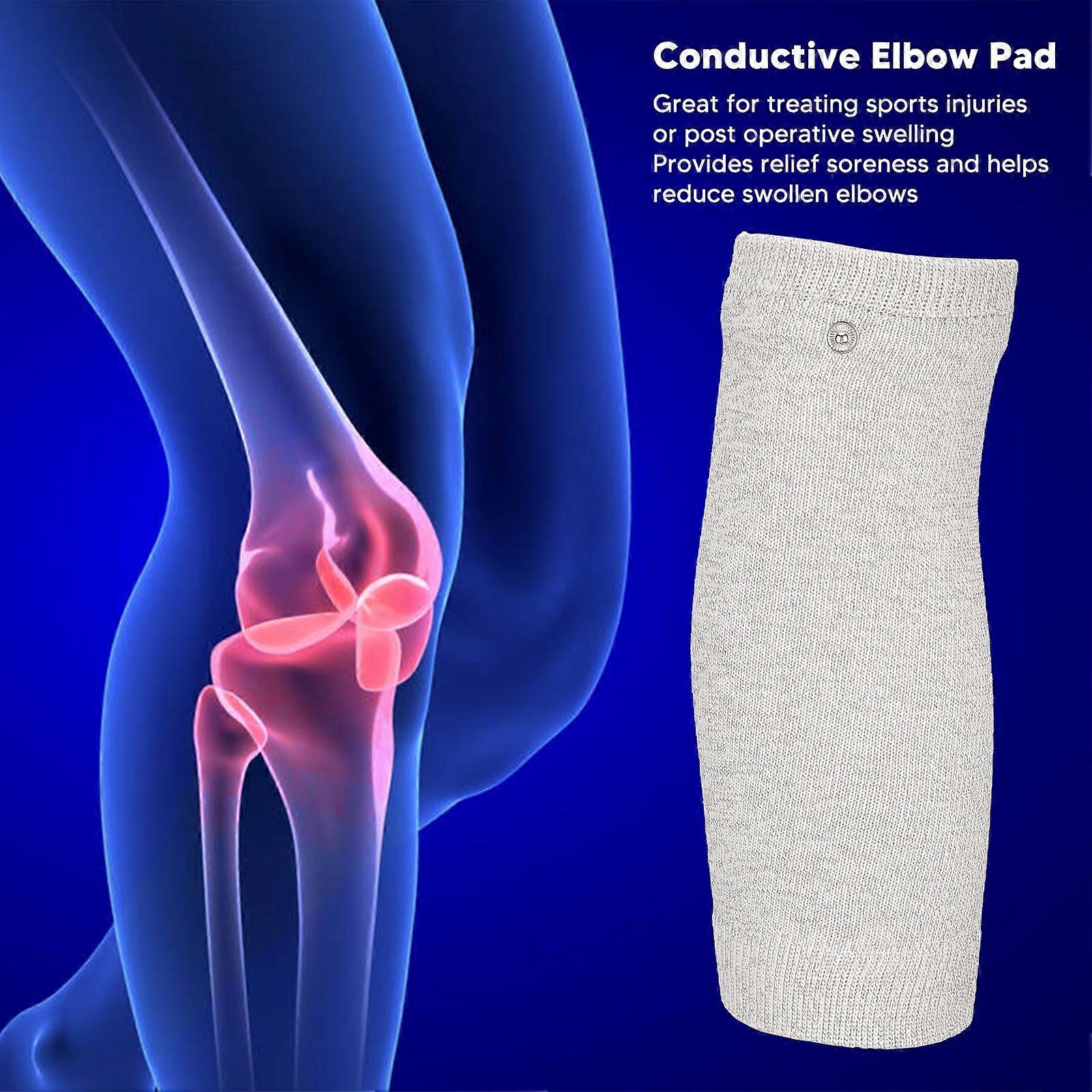 Conductive Elbow Sleeve TENS Massage Relieve Numbness Compression Elbow ...