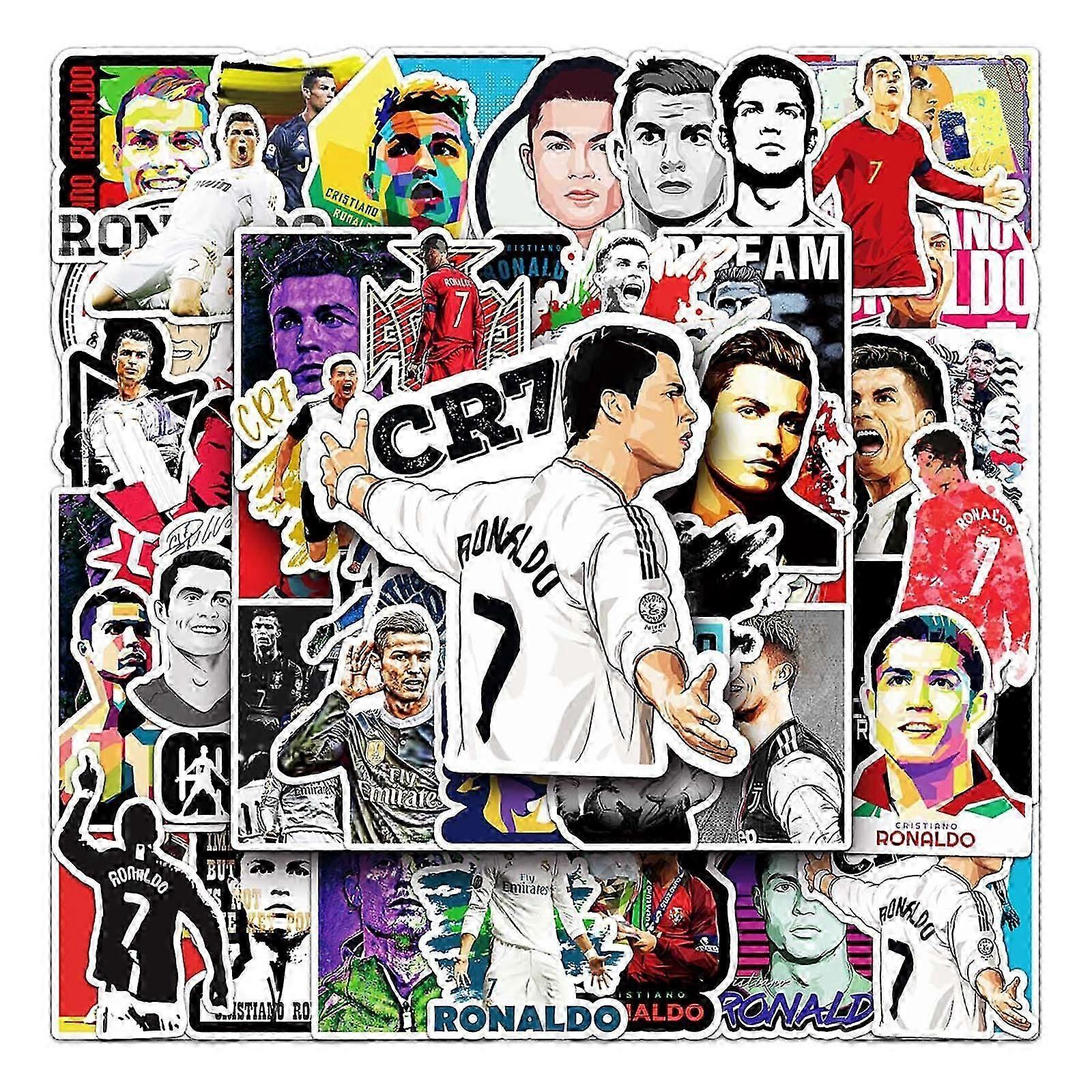 52 Cartoon Creative Graffiti Stickers of Football Star Cristiano ...