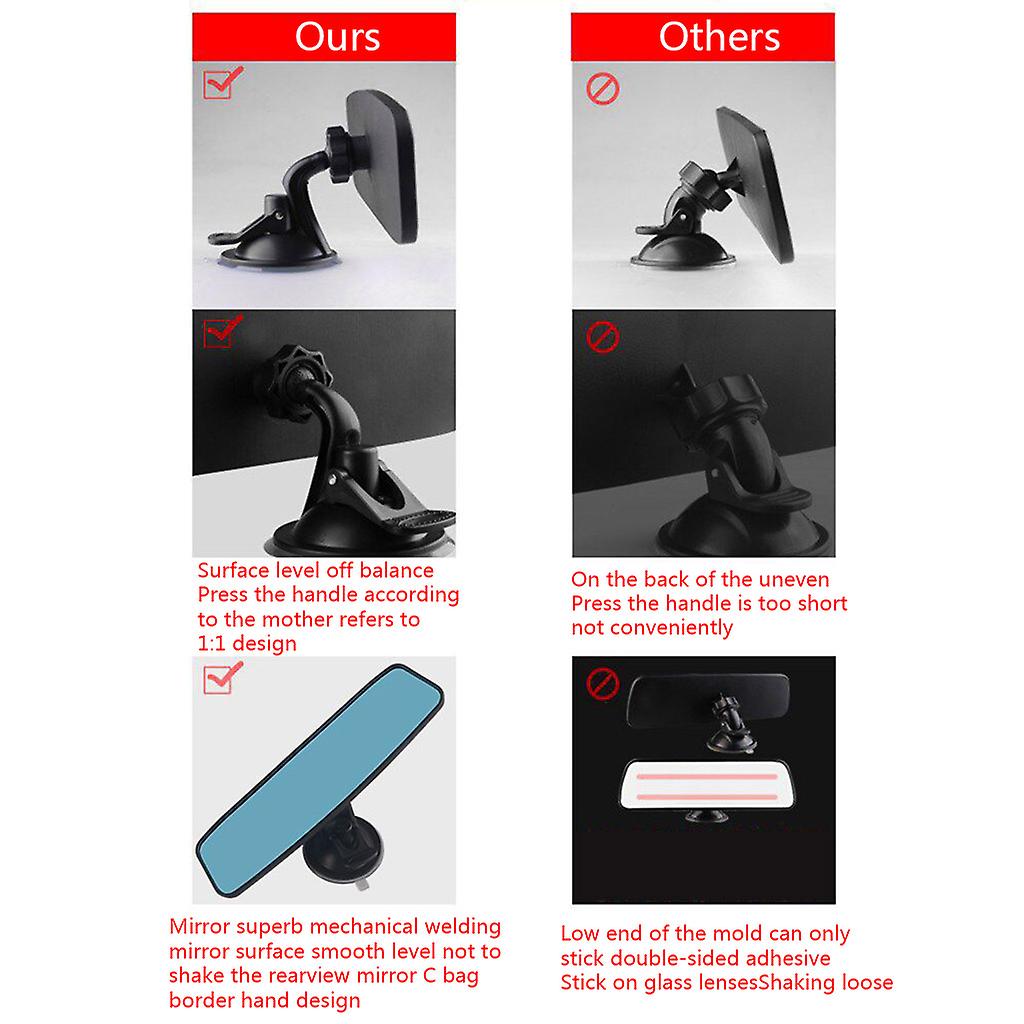 Rear View Mirror Reversing Interior Mirror For Women Men Panoramic ...