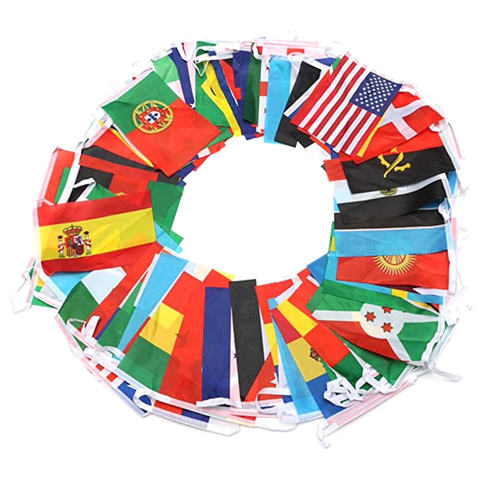 100 Countries String Flags International Banners Bunting Pennant ...