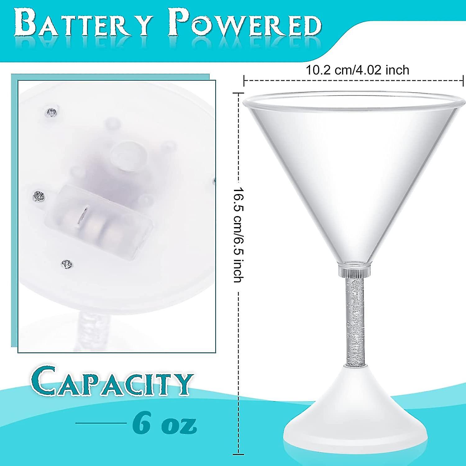 New 4 Pack Led Plastic Cocktail Glasses Light Up Glasses Cocktail Glass ...