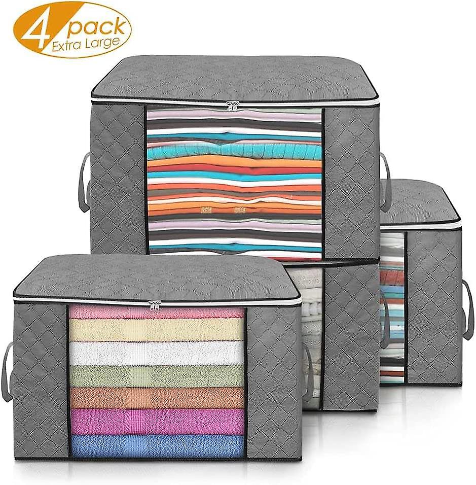 4 Pieces Sets/Set Clothes Quilt Storage Bag Blanket Closet Sweater ...