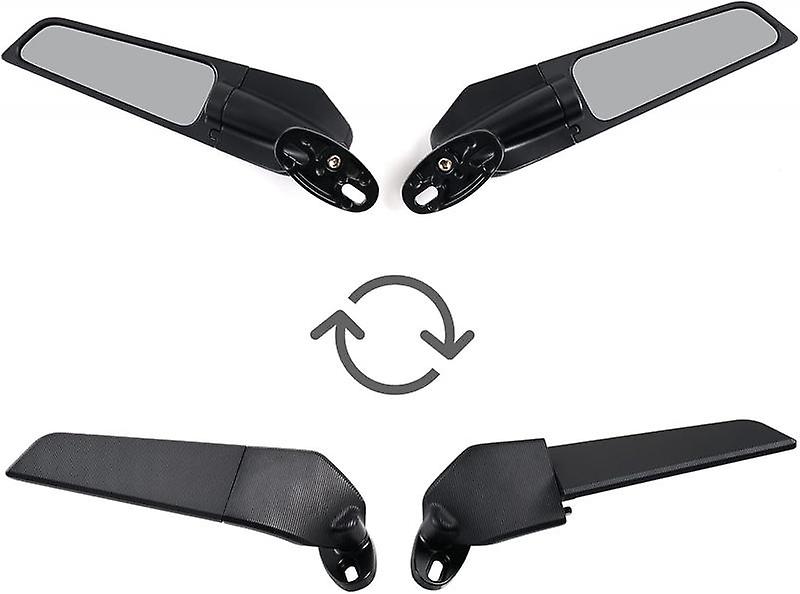 Motorcycle Rearview Mirrors, Adjustable Rotating Side Mirrors For Front ...