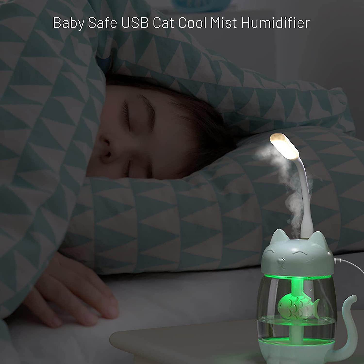 2024USB cold mist humidifier, 3-in-1 350ml polymer water mist mode and ...