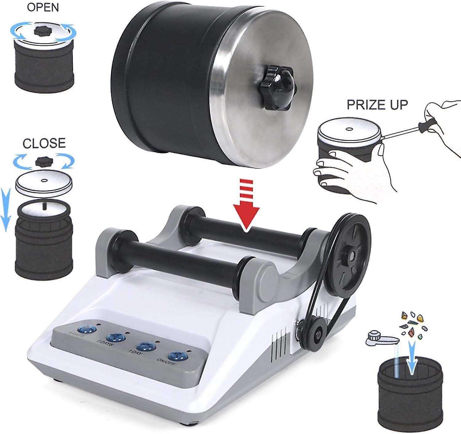 Electric Rock Tumbler Gemstone Polisher - Professional DIY Stone ...