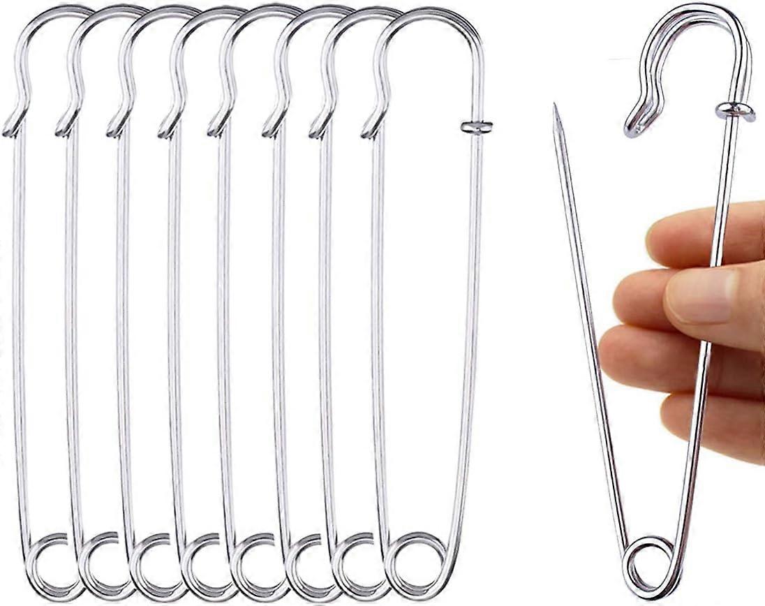 20 Pieces Safety Pins Large Safety Pins 10 cm, for Blankets, Skirts and ...