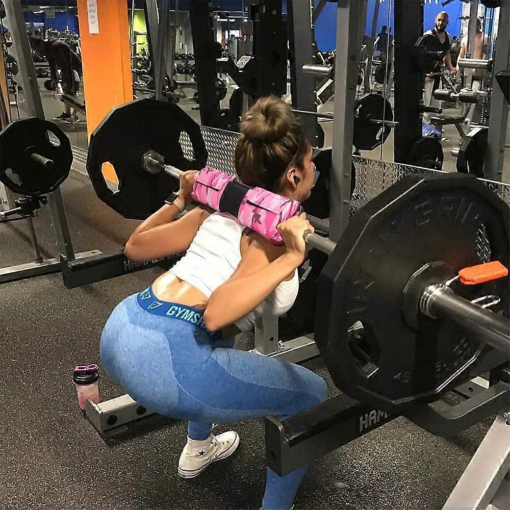 Pink The Best Squat Pad And Hip Thrust Pad For Leg Day, Barbell Pad Stays In Place Secure, Thick ...