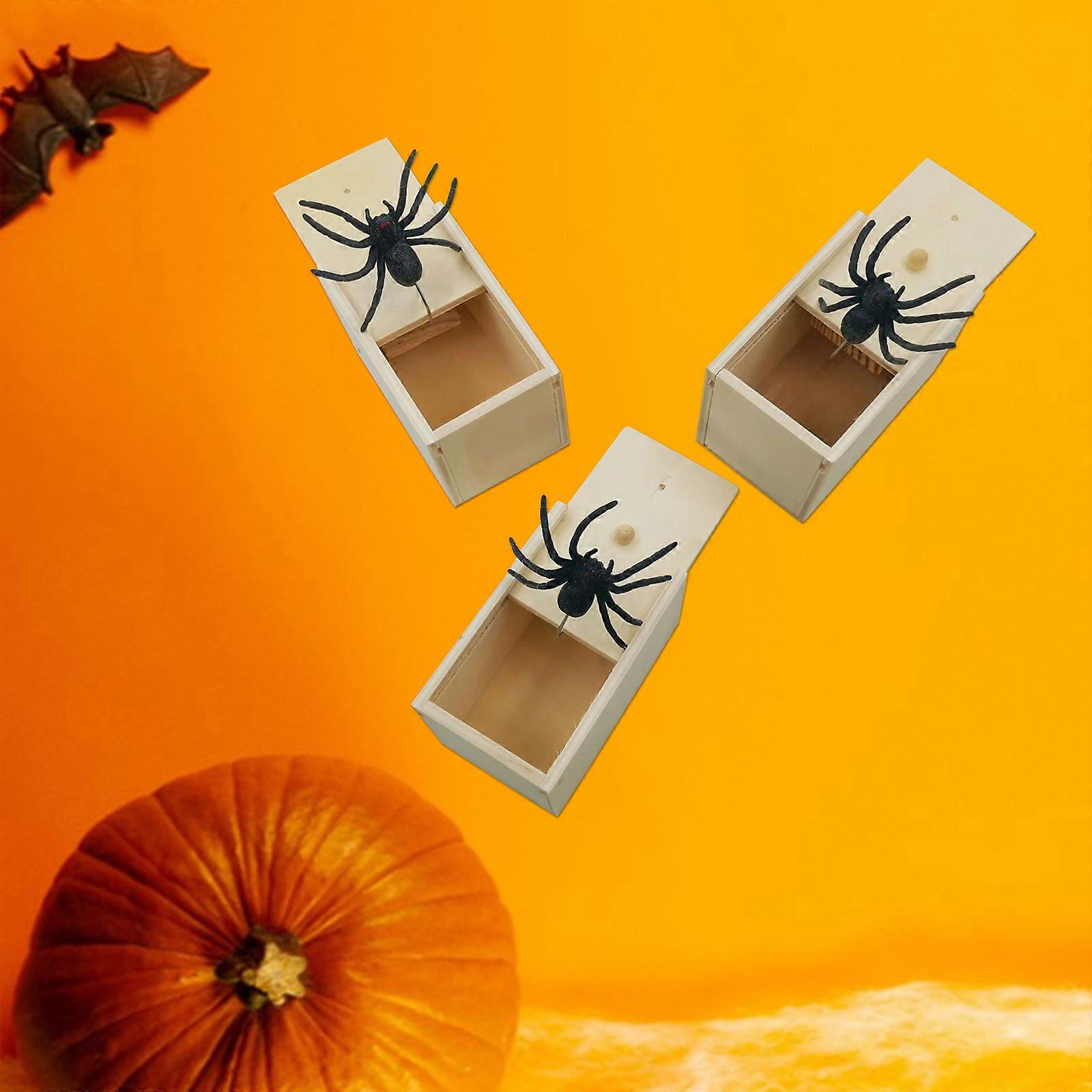 Spider Scare Prank Box, Hilarious Wooden Scare Box,Handmade Fun Joke ...