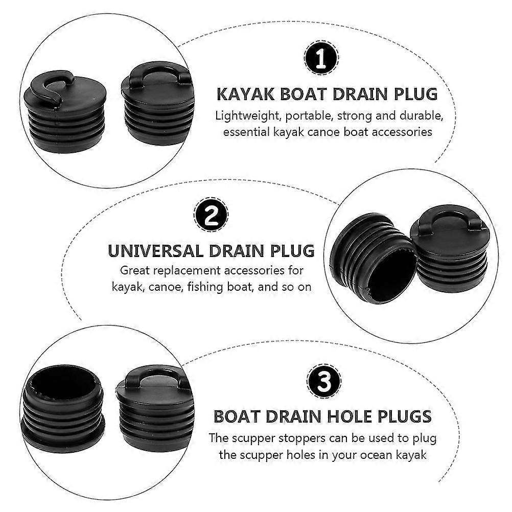 4pcs Kayak Boat Drain Plug Universal Drain Plug Kit Boat Drain Hole ...