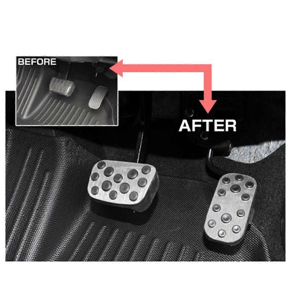 Aluminum Alloy Car Foot Pedal Pads Accelerator Gas Brake Pedal Cover ...
