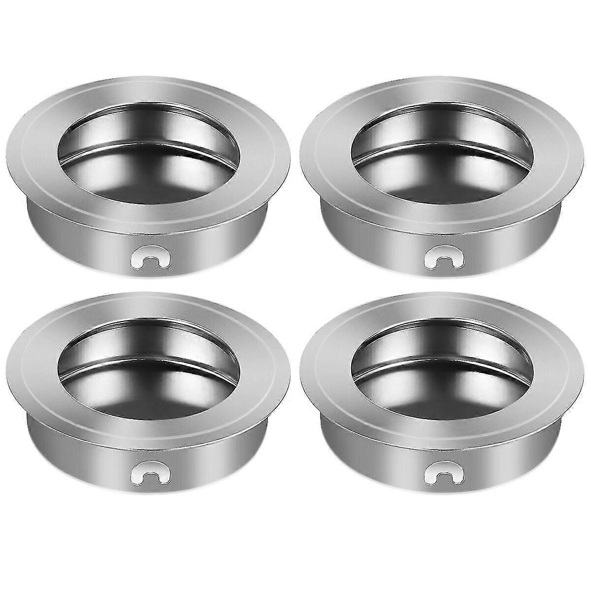 Yardwe 4PCS 35mm Flat Stainless Steel Recessed Flush Pull Finger Insert ...