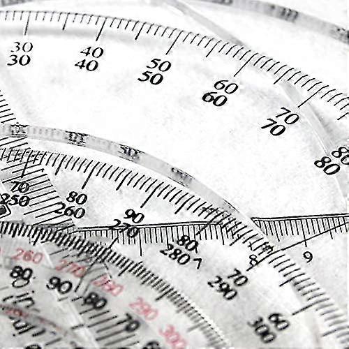 15cm Plastic 360 Full Circle Protractor Math Measuring Tool Full Medium ...