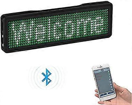 LED Name Badge - Bluetooth Rechargeable DIY Programmable Scrolling ...