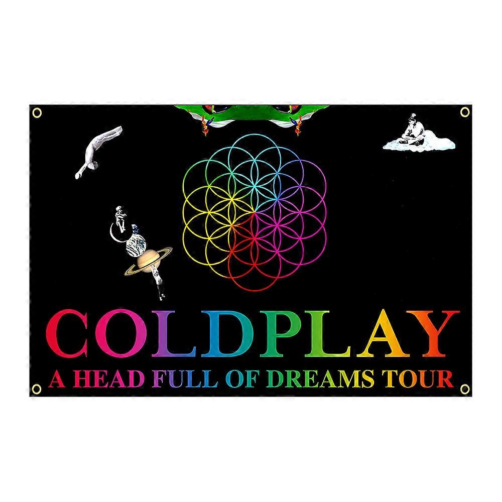3Jflag 90x150cm Coldplays Music Band flag Underground Metal pop singer ...