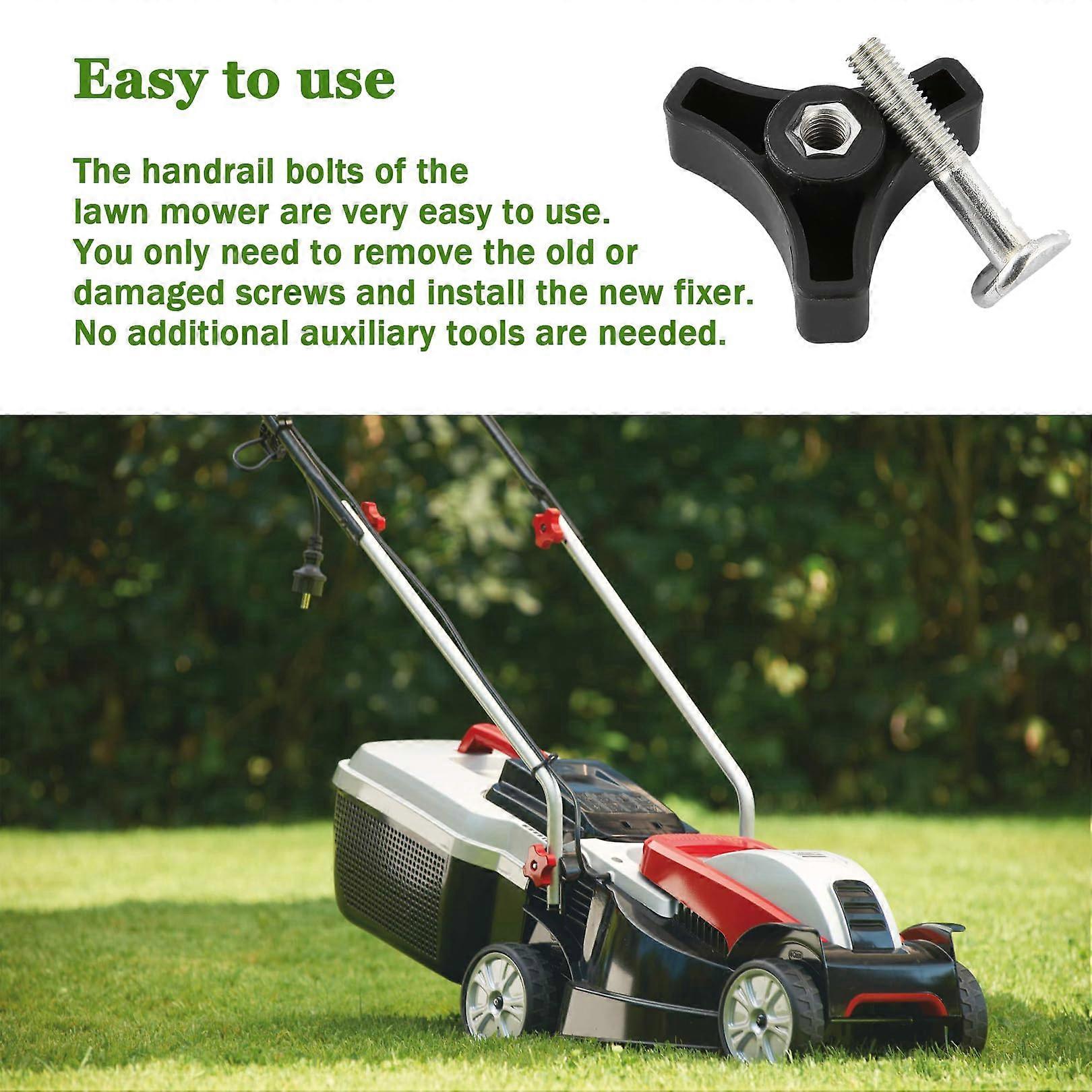 2 pcs Handle Wing Nut And Bolt, Universal Plastic Lawnmower Triangle ...