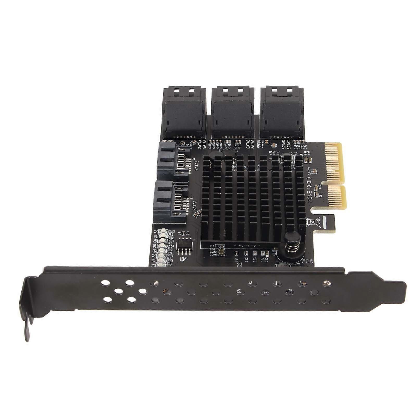 SATA Card 8 Port Support Hot Swappable Boot System Disk PCIE to SATA 3. ...