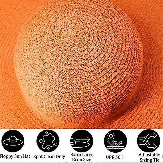 Oversized women's beach straw hats, stylish large wide brim sun hats ...