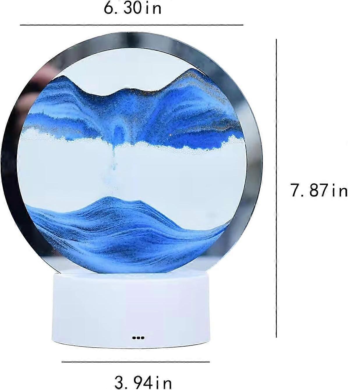 3D Moving Sand Art Lamp,360 Rotating Hourglass Decoration Quicksand ...