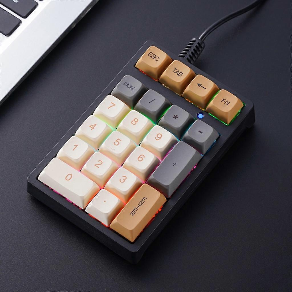 Mechanical Numeric Keypad Green Axis RGB USB Keyboard Computer Numpad ...