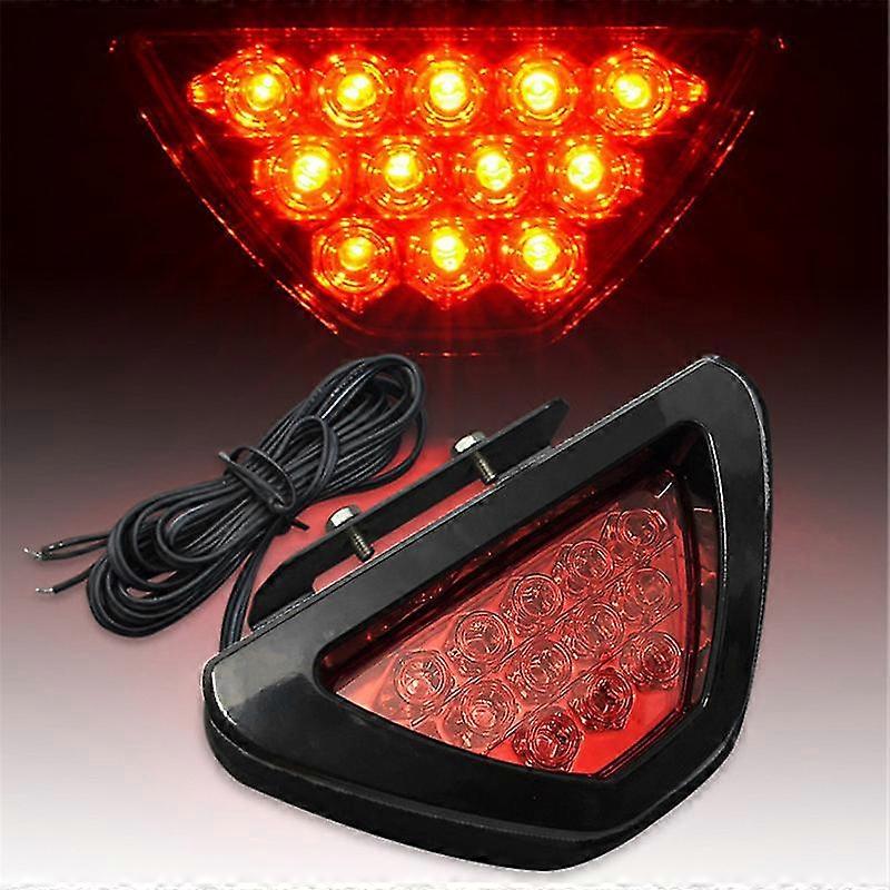 Universal Brake Signal Lamp F1 Style Triangle Sporty 12led Rear Fog ...