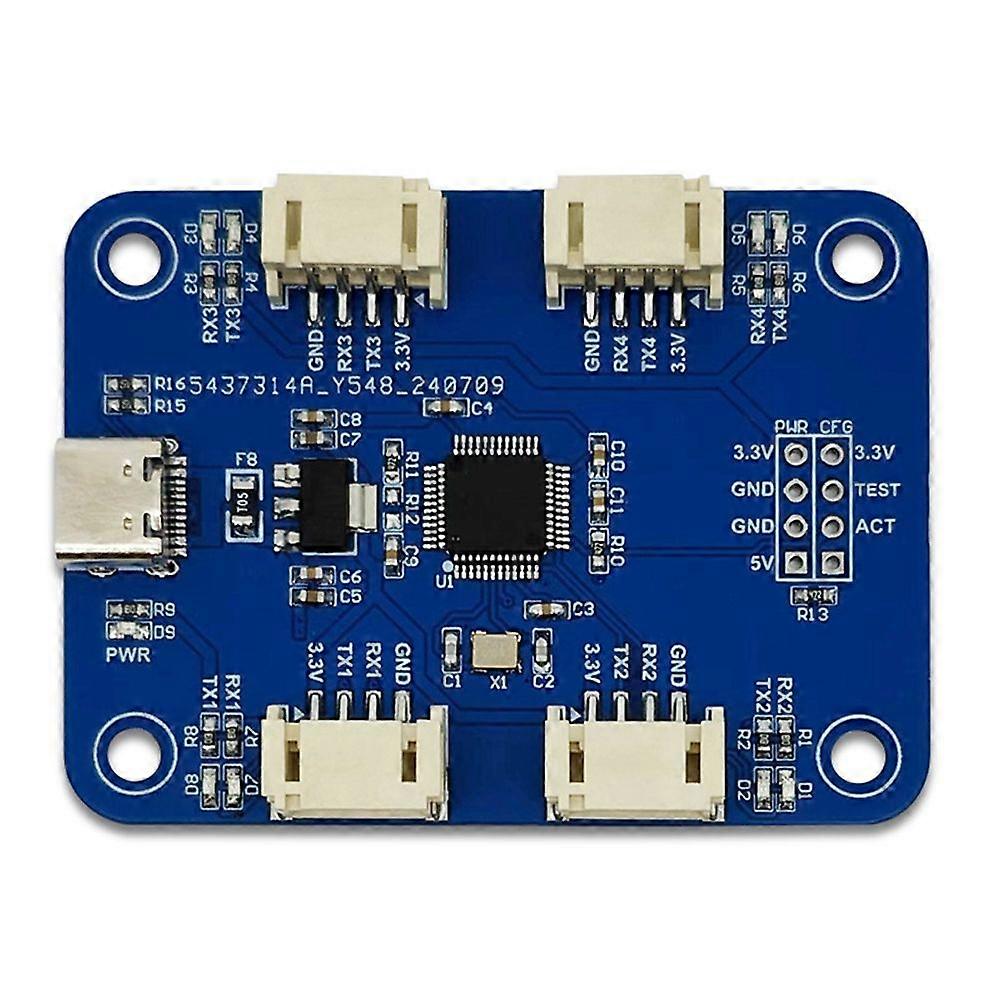 CH344Q USB Type C to 4 Port TTL Serial Module 4-Channel Serial Port UART Multi-Channel Serial ...