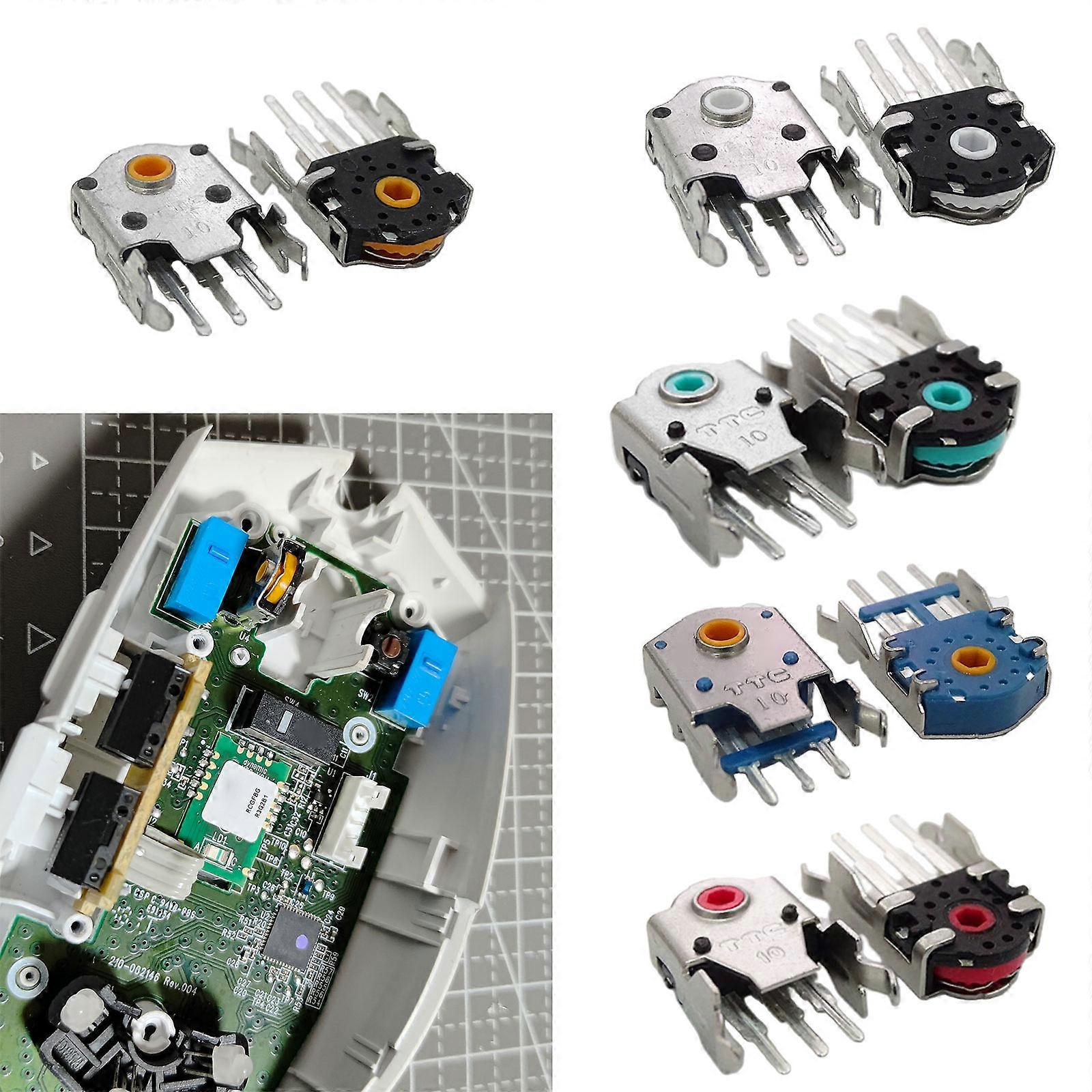 Original TTC 10mm Silver Gold Green Redness Cores Mouse Encoders Wheel ...