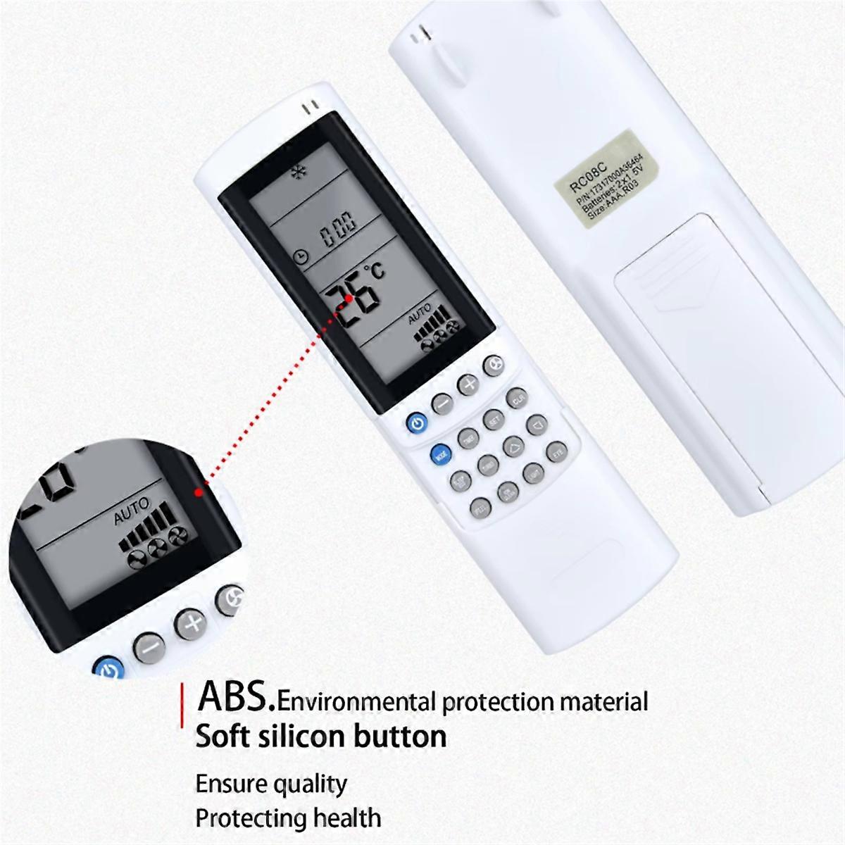 Universal Air Conditioner RC08C Remote Control Replacement for Airwell ...