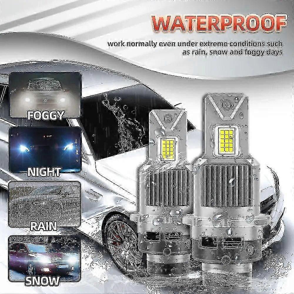 D4s d4r d2r d2s led headlight bulbs 6000k white conversion kit plug and ...