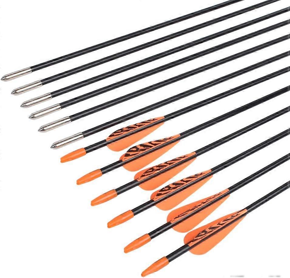 6875 Fiberglass Arrows Archery 24/26/28/30 Inch Target Shooting ...