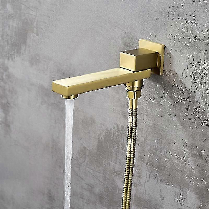 G1/2" Square Wall Mounted Solid Brass Shower Spout With Diverter Valve ...
