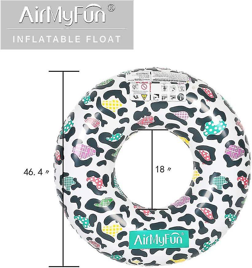 Gonflable Leopard Print Giant Pool Float, Swim Ring Pool Float Radeaux gonflables, Radeaux d’eau ...