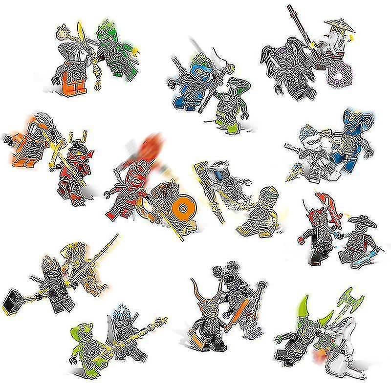 Set Of 24 Pcs Ninjago Mini Figures Kai Jay Sensei Wu Master Building ...