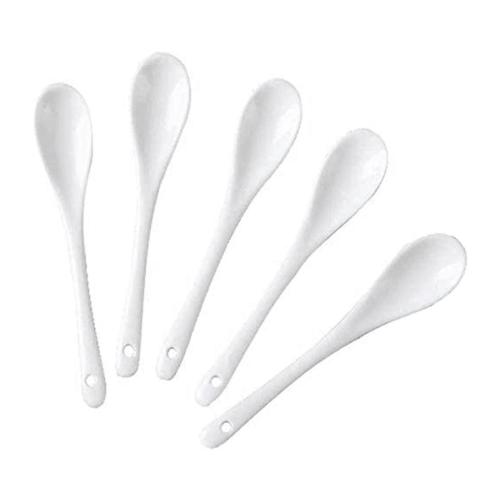 10 Pack Porcelain Egg Spoons Ceramic Spoons Dessert Spoons | Fruugo UK