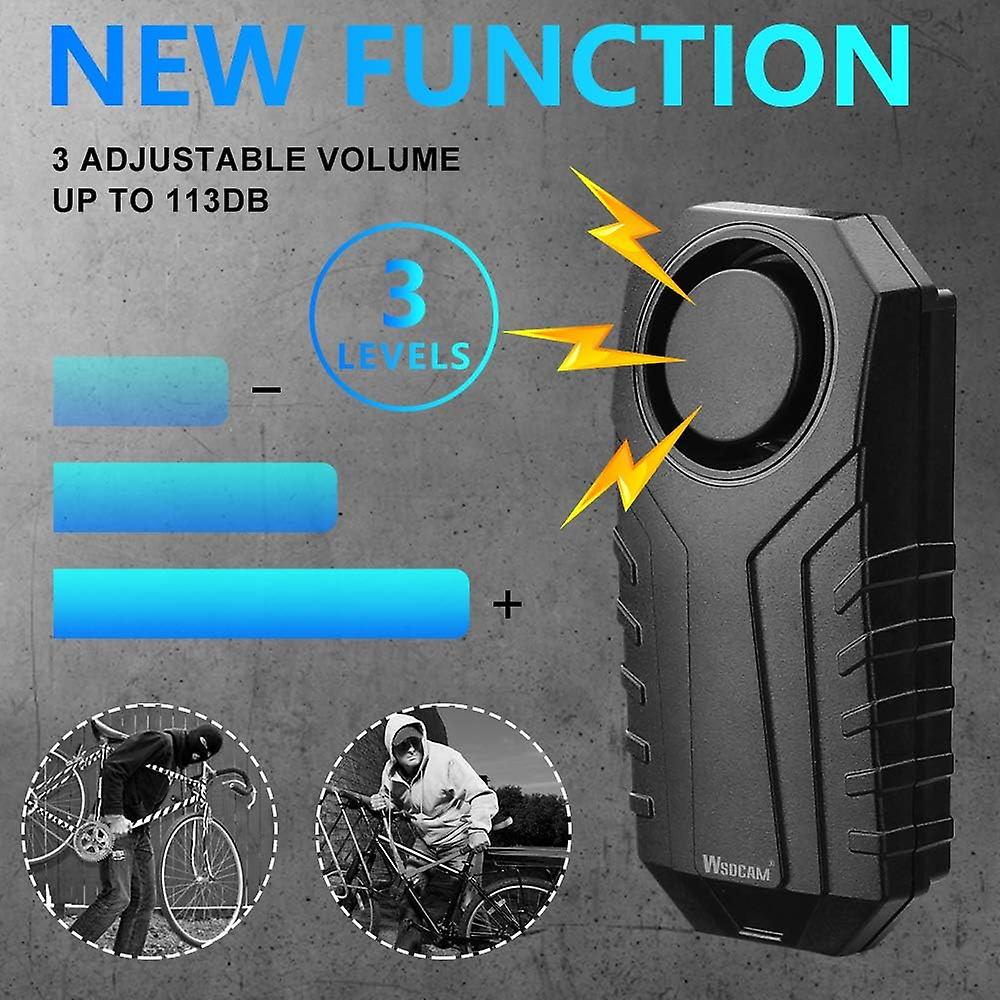 Anti-theft Bike Alarm With Mount, Burglar Vibration Motorcycle Bicycle ...