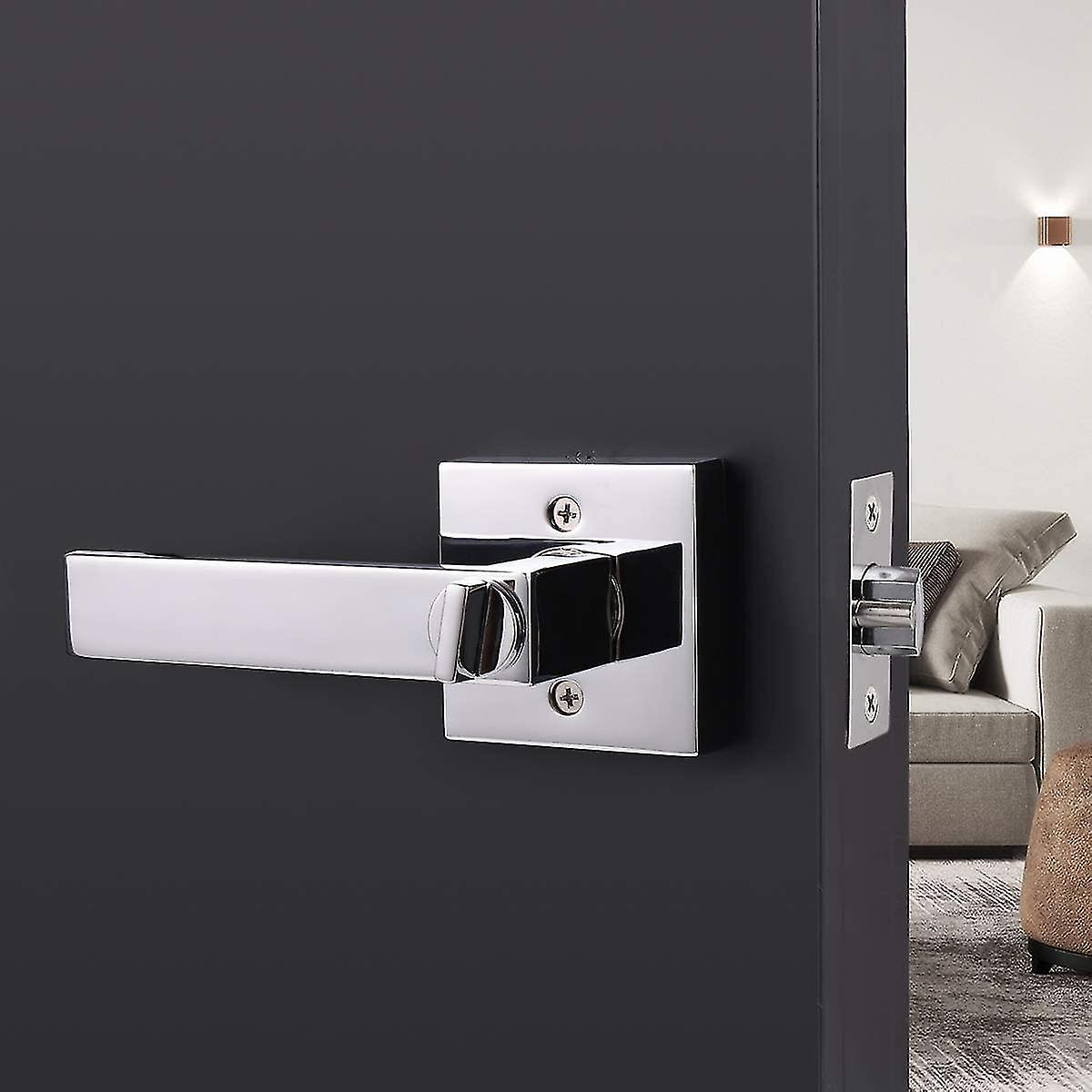 Door Handle With Lock And Key, Chrome Door Handle Set, External Door ...
