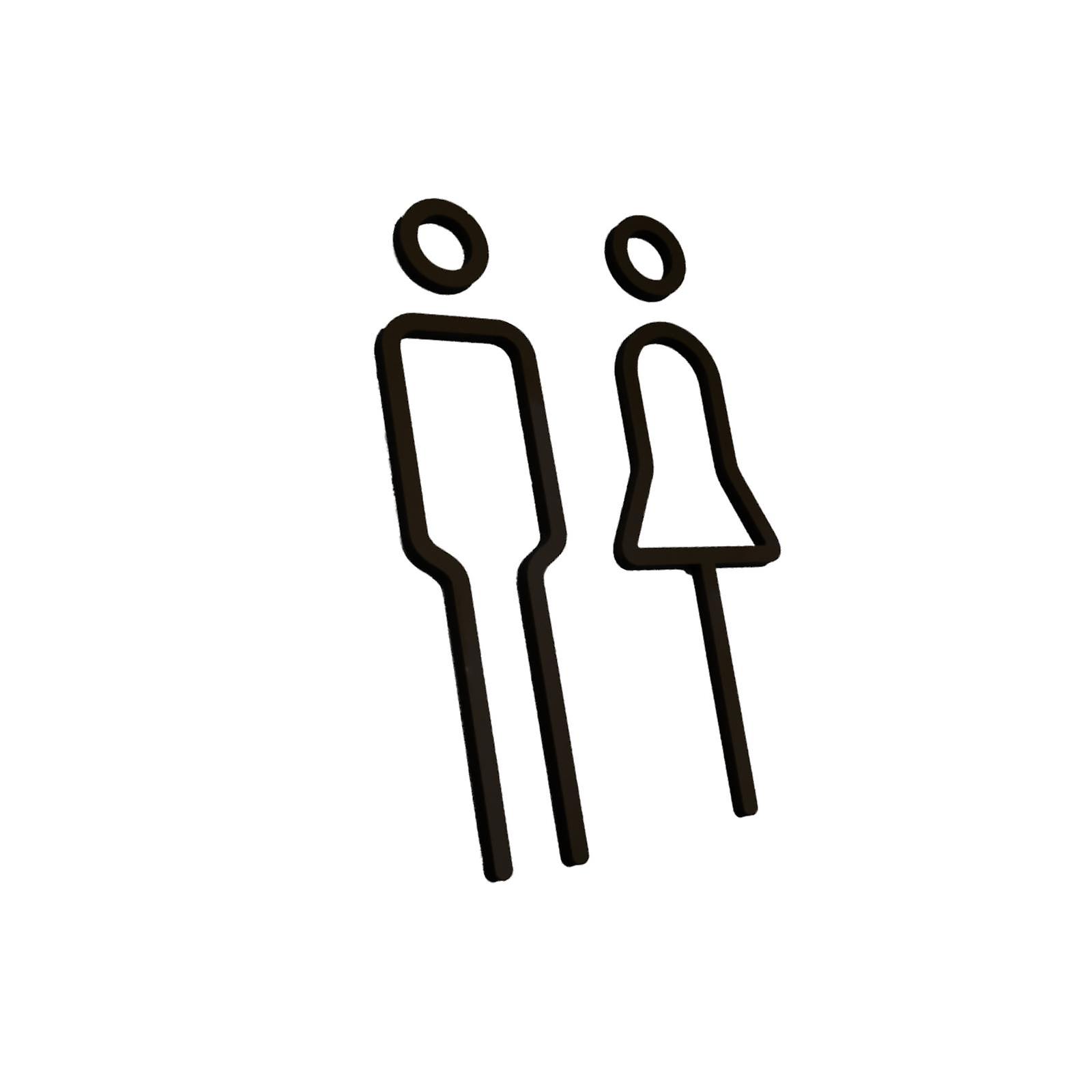 Men Women Toilet Sign Loo Lightweight Toilet Symbol Sign For Parks Bar ...