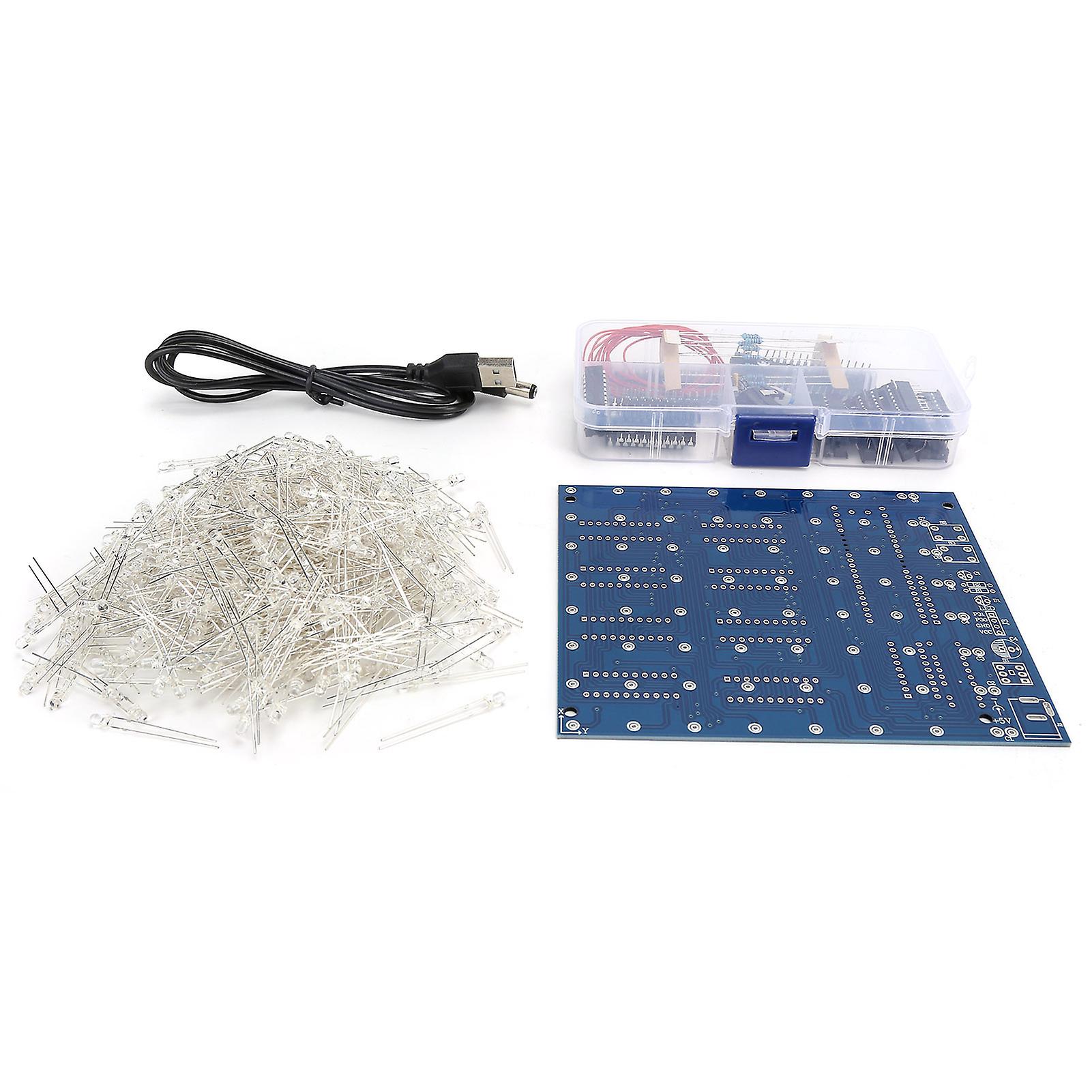 DIY 8x8x8 3D LED Cube Light Kit with Blue Ray | Fruugo UK