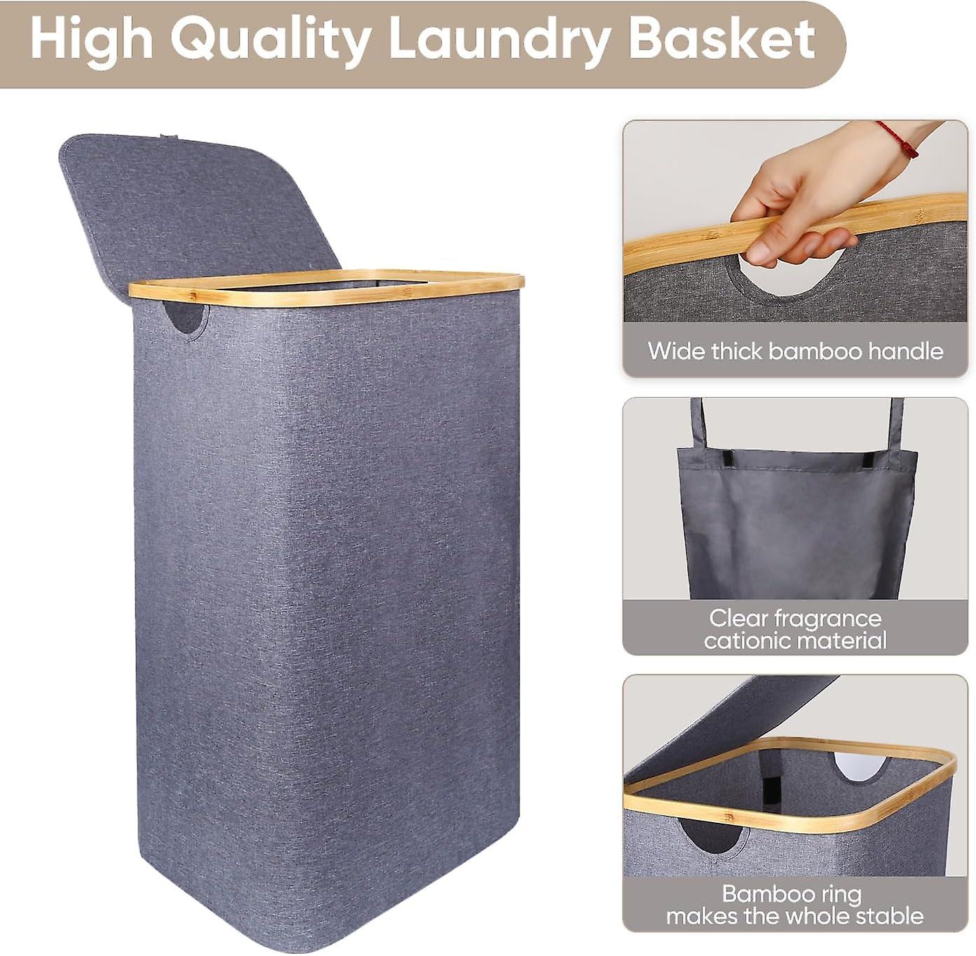 Laundry Hamper with Lid100L Large Hampers for Laundry with Handles ...