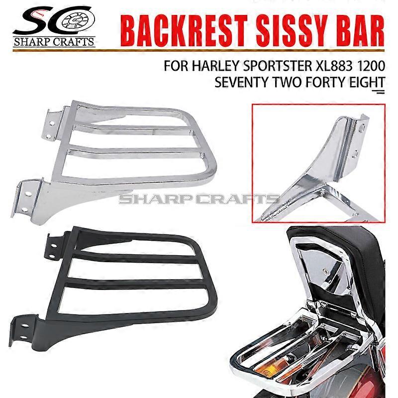 Motorcycle Sissy Bar Backrest Luggage Rack For Harley Dyna Low Rider ...