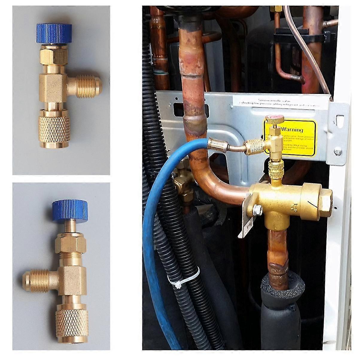 R22 R410 AC Valve 1/4 Inch Filler Joint A/C Refrigerant Valve Air ...