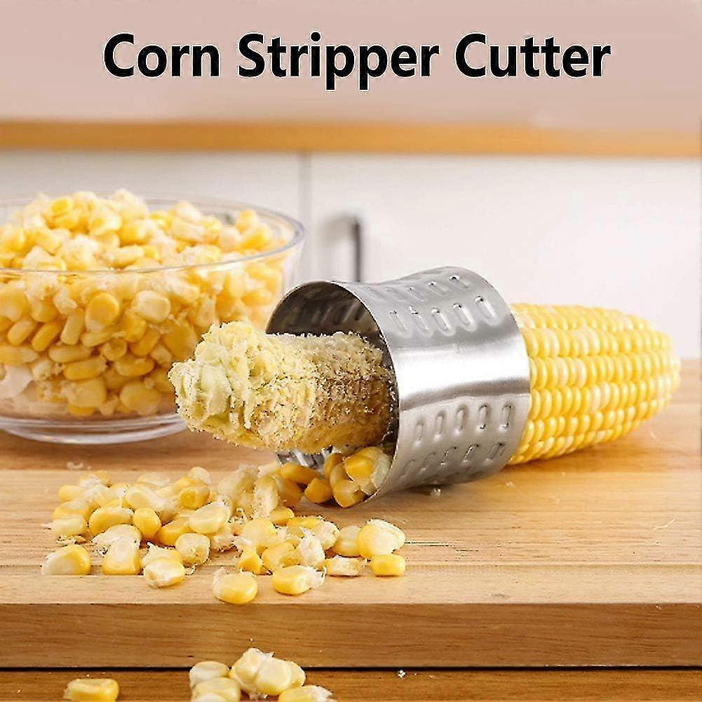 Corn Stripper Cutter, 2pcs 304 Stainless Corn Peeler Rotating Corn Cob ...