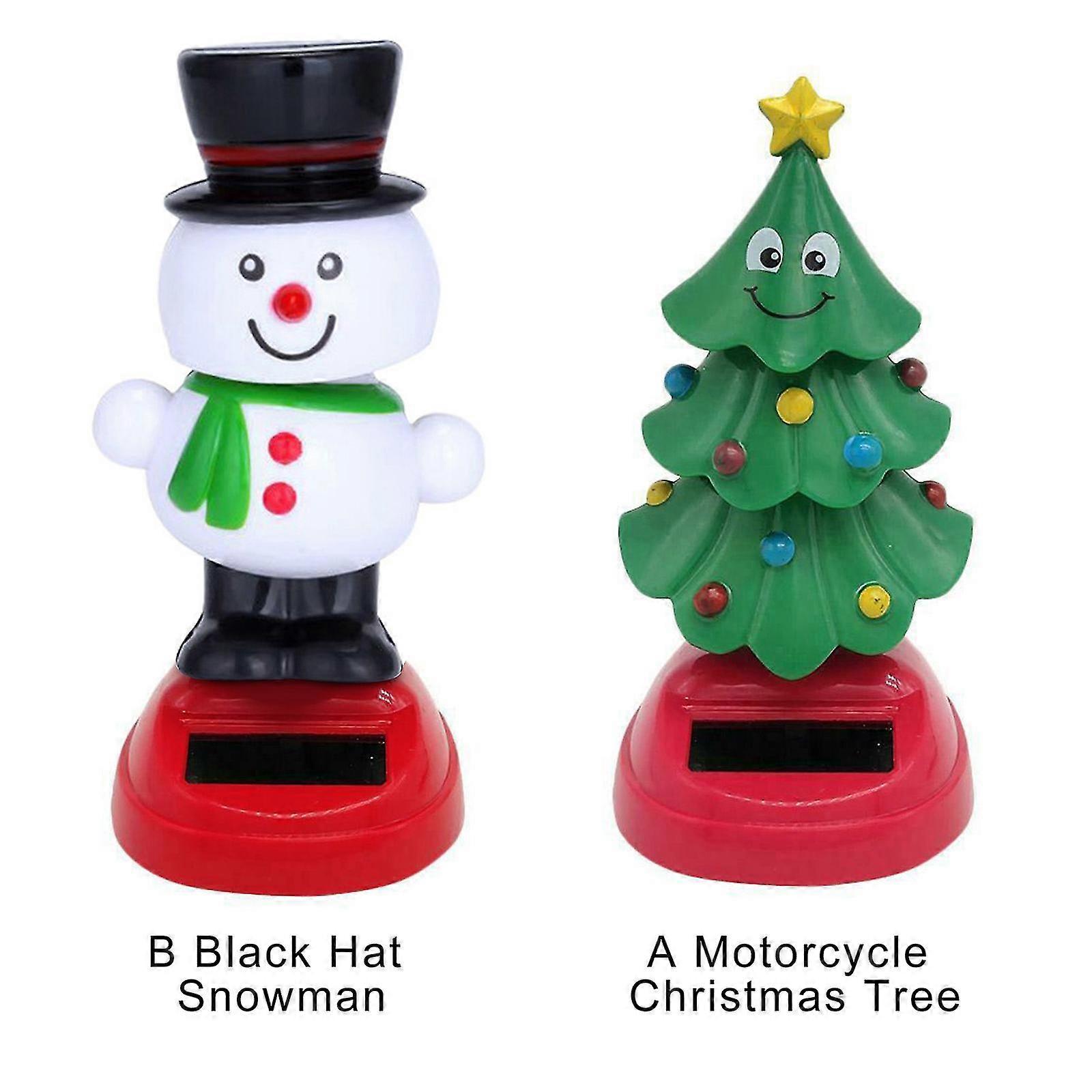Solar Powered Dancing Ornaments Christmas Tree Snowman Santa Claus Elk ...