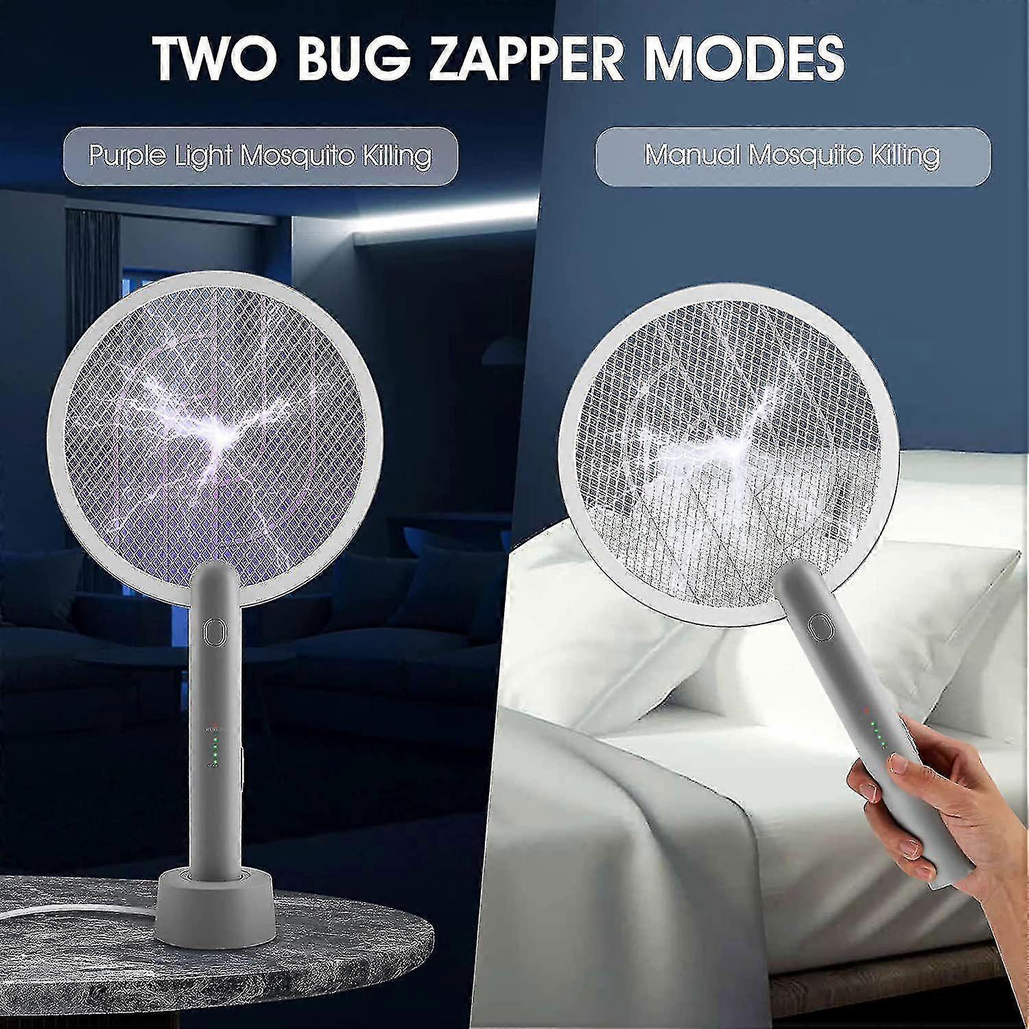 Electric Fly Swatter Racket, 2 In 1 Smart Bug Zapper | Fruugo UK