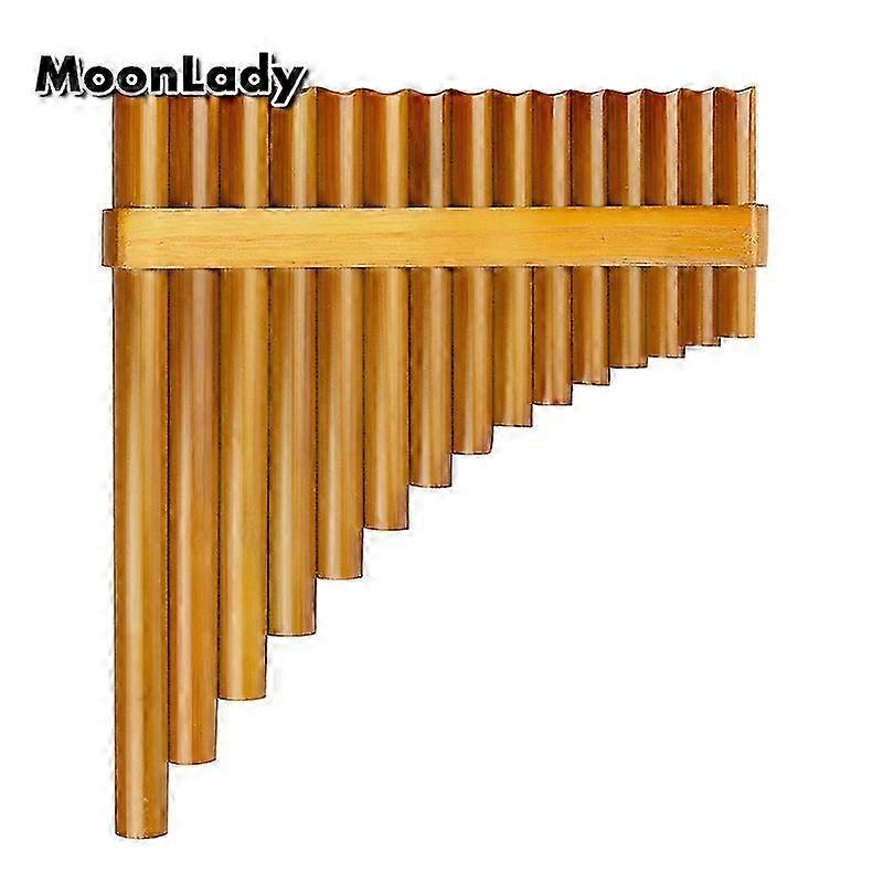 15 Pipes Brown Pan Flute G Key Pan Pipes Woodwind Instrument Chinese ...