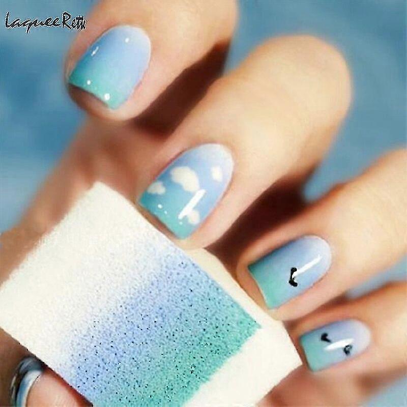 10pcs Nail Art Gradient Sponge Decorations Stamp Plates Supplies Lime ...