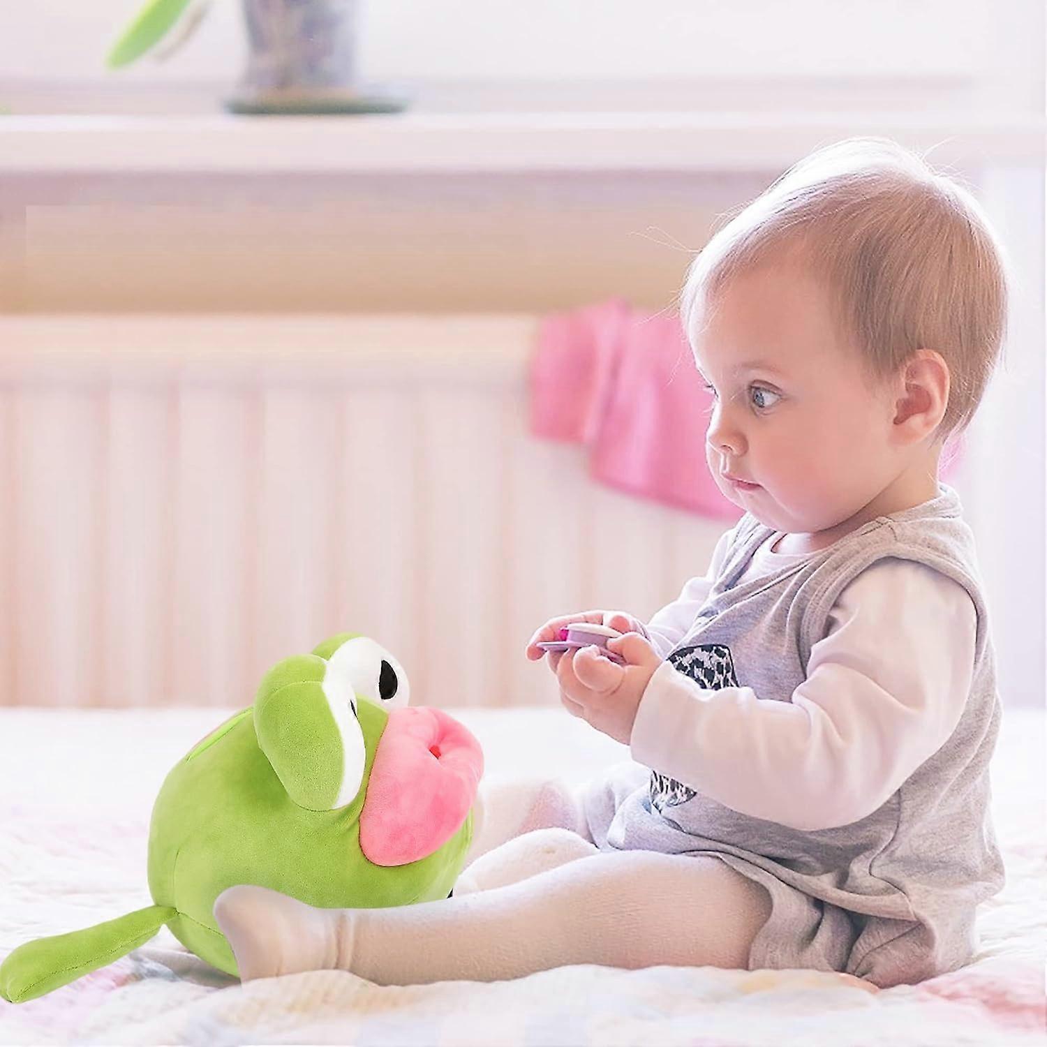 Soft Frog Plush Stuffed Animal, Funny Frog Snuggly Hugging Pillow, Frog ...