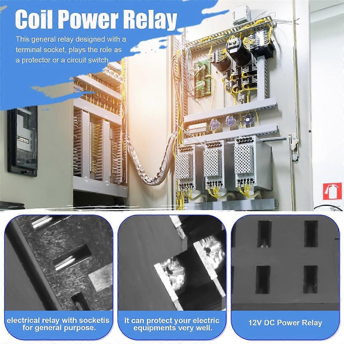 12V DC Coil Power Relay DPDT LY2NJ HH62P-L JQX-13F 10A With PTF08A Socket Base | Fruugo UK